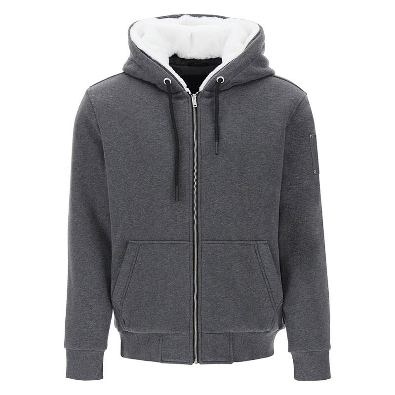 23FW 무스너클 / 남성 버니 퍼 로고 후드집업 그레이 M32MS600 210 STK :: 구하다