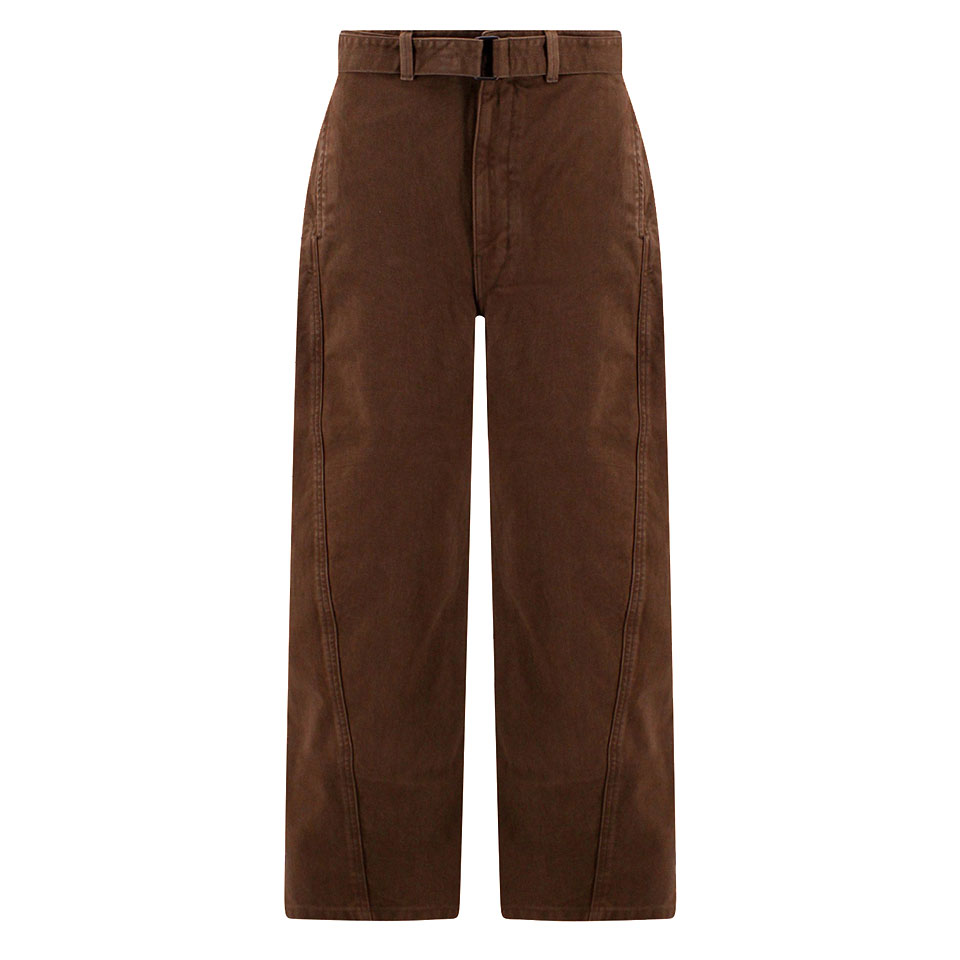 23SS 르메르 / 남성 트위스트 벨티드 팬츠 다크브라운 PA326 LD1001 BR449 STK :: 구하다