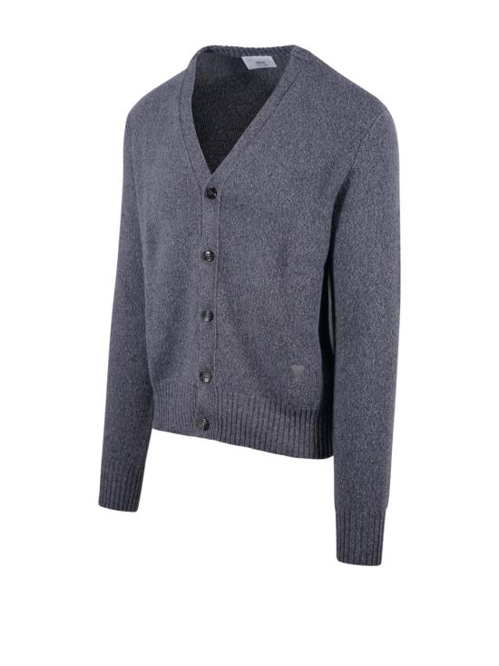 AMI PARIS(아미 파리) 23FW 아미 가디건 HKC127 005 055 HEATHER GREY | S.I.VILLAGE (에스아이빌리지)