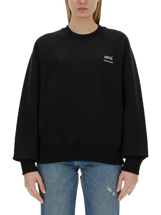 AMI PARIS(아미 파리) 24SS 아미 긴팔 티셔츠 USW024 747001 BLACK | S.I.VILLAGE (에스아이빌리지)