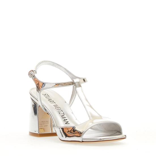 STUART WEITZMAN(스튜어트 와이츠먼) 스튜어트 와이츠먼 샌들 FLAREBLOCKSANDAL Silver | S.I ...